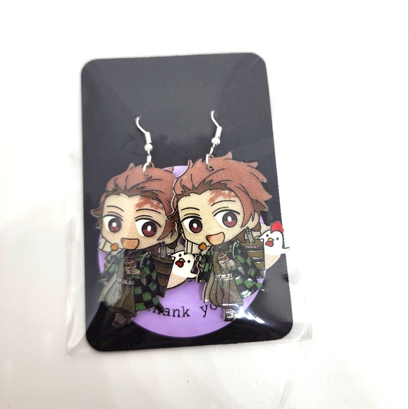 Jewelry | Demon Slayer Tanjiro Dangle Earings | Poshmark